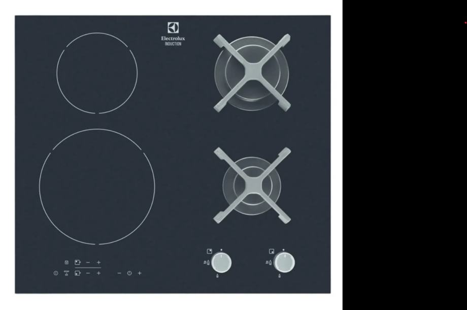 Kombinirana ploča za kuhanje (indukcija + plin) Electrolux