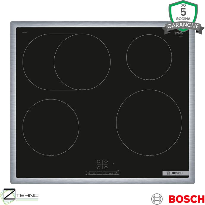Ploča Bosch, indukcija, 60 cm, proširenje, INOX rub, jamstvo (Z Tehno)