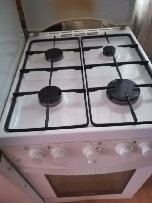 ŠTEDNJAK NA PLIN GORENJE SA 4 RINGLE + PLINSKA PECNICA,ko NOVO!!