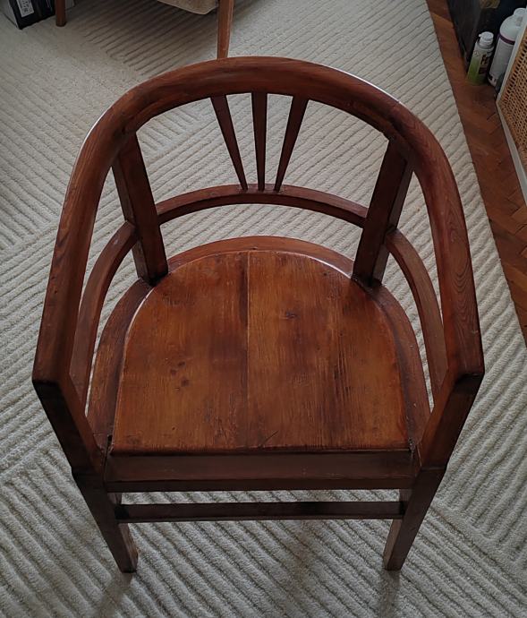 Art Deco potkovasti stolac