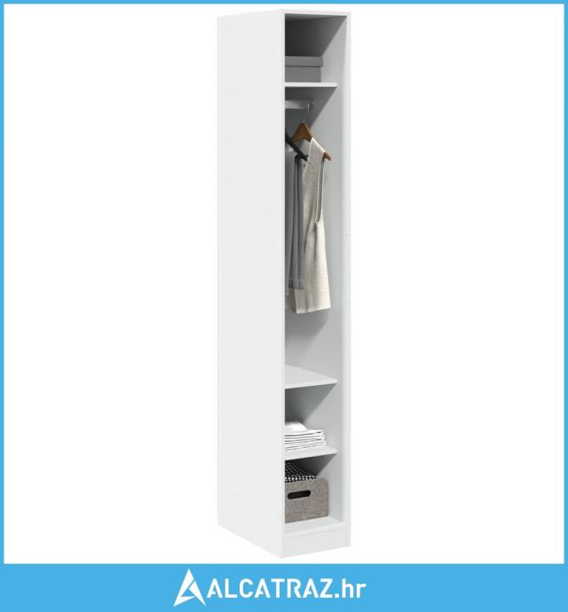 Ormar bijeli 30 x 50 x 200 cm od konstruiranog drva - NOVO