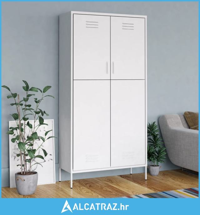 Ormar bijeli 90 x 50 x 180 cm čelični - NOVO