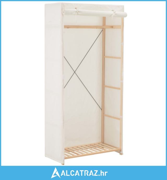 Ormar od tkanine bijeli 79 x 40 x 170 cm - NOVO