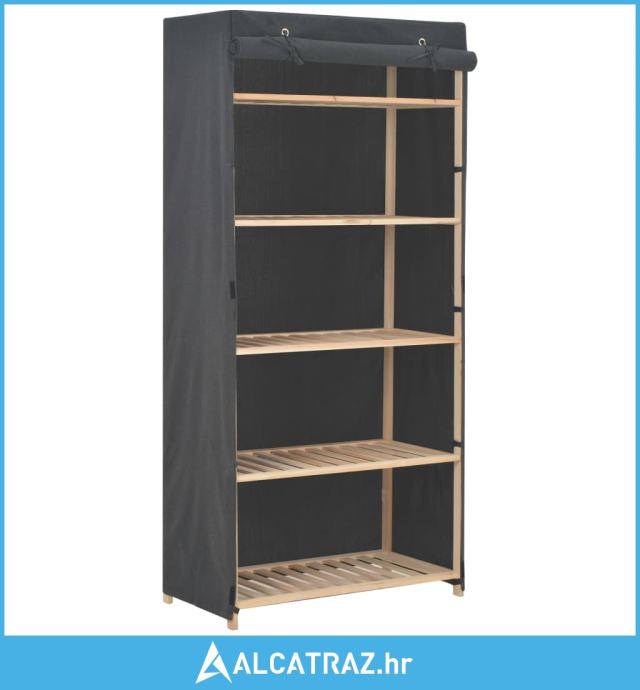 Ormar od tkanine sivi 79 x 40 x 170 cm - NOVO