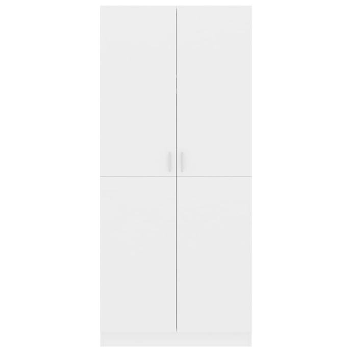 Ormar visoki sjaj bijeli 80 x 52 x 180 cm od iverice - NOVO