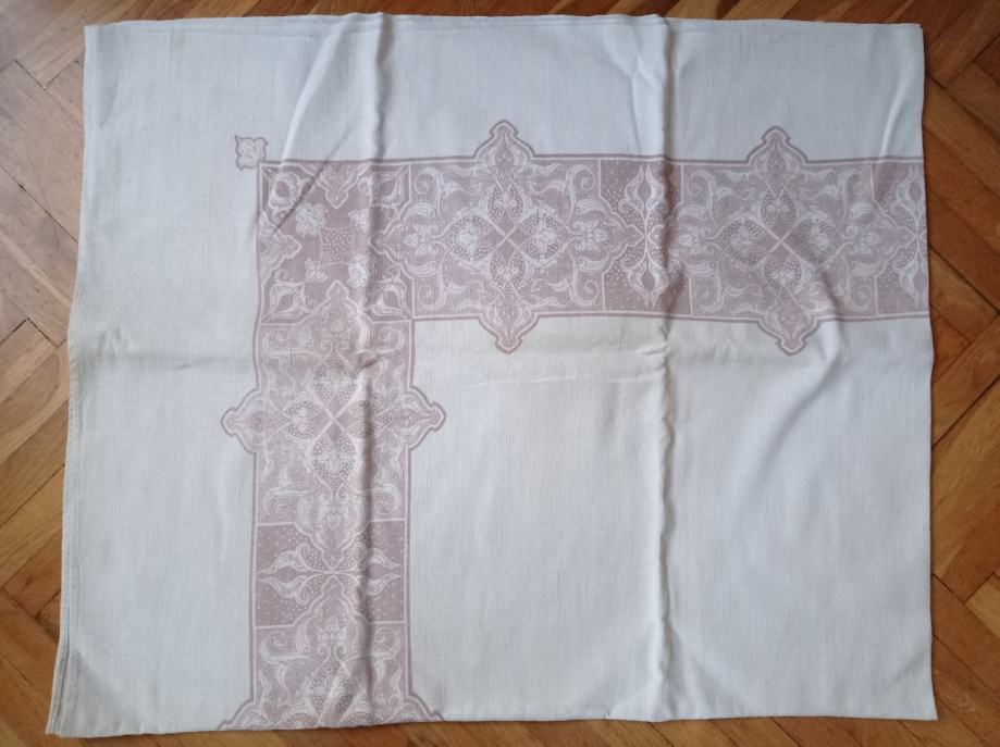 stari laneni stolnjak s uzorkom #13