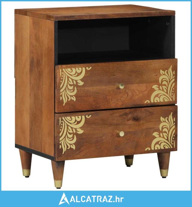Noćni ormarić 50x33x60 cm Odavno drvo mango - NOVO