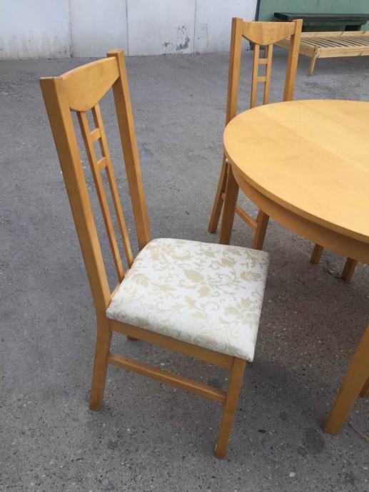 Okrugli stol sa 4 stolice na razvlačenje - SNIŽENO