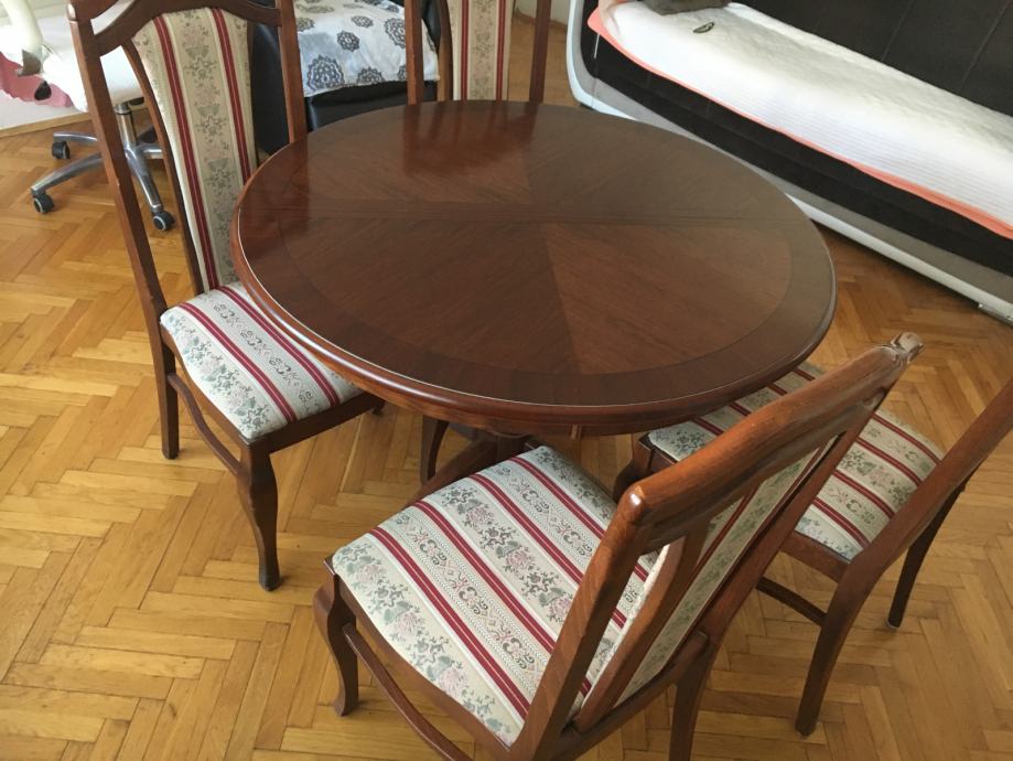 Prodajem okrugli stol i stolice