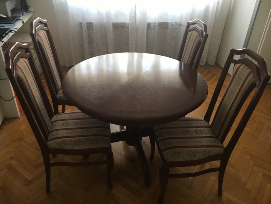 Prodajem okrugli stol i stolice