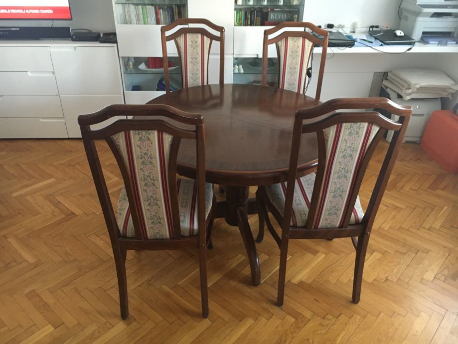 Prodajem okrugli stol i stolice