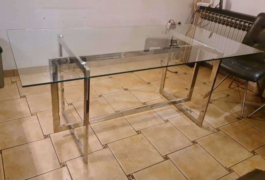 Stakleni stol 90x180 cm