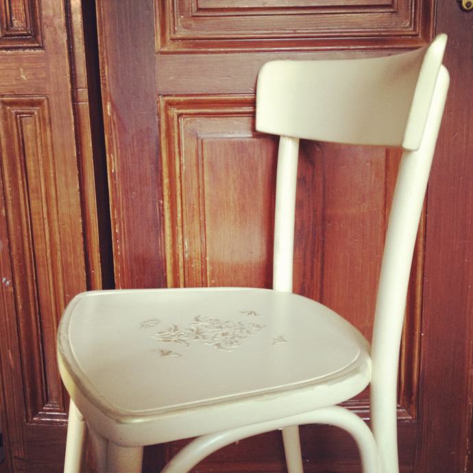Stolica - retro stolica beige boje