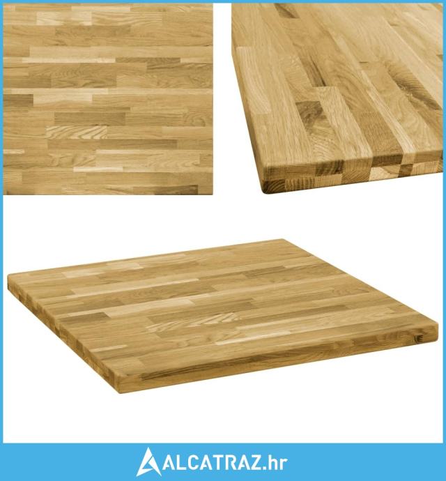Stolna ploča od masivne hrastovine kockasta 44 mm 70 x 70 cm - NOVO