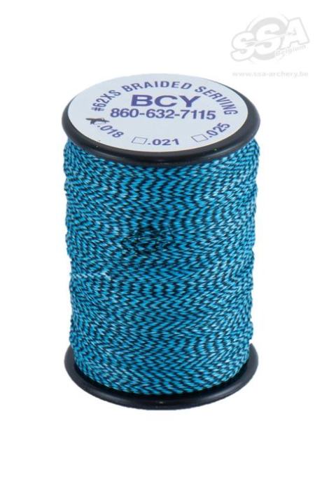 BCY Serving Material Braided *62Xs 018 1Lbs Black/Royal Blue