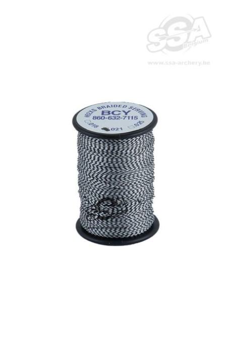 BCY Serving Material Braided *62Xs Dia .018 Jig Black & White