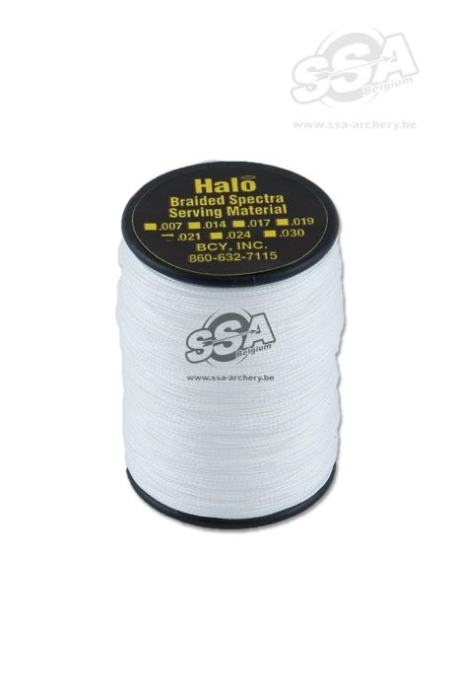 BCY Serving Material Braided Halo Dia .021 Jig White