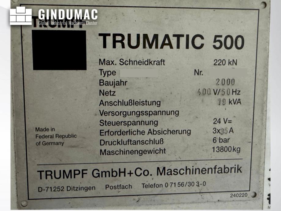 Rabljeni TRUMPF TRUMATIC 500 | Za prodaju