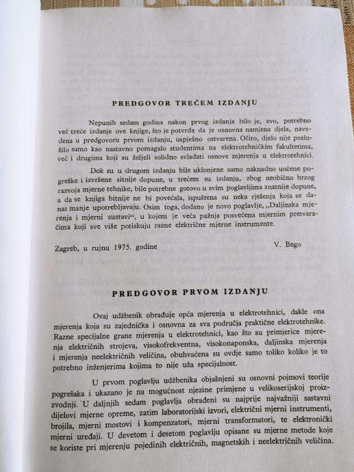 Mjerenja u elektrotehnici Vojislav Bego
