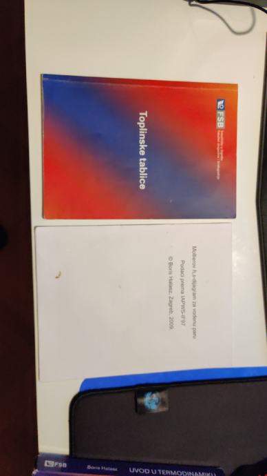 Uvod u termodinamiku FSB set (udžbenik/zbirka/toplinske tablice/h-s)