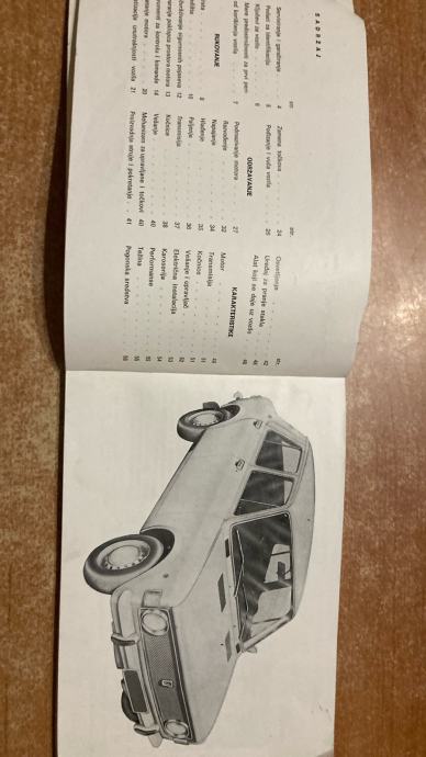 ZASTAVA 101 (STOJADIN) knjiga vozila, rukovanje i održavanje