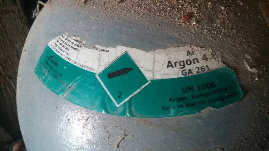 Boca za tehnički plin Argon velika 200 bara