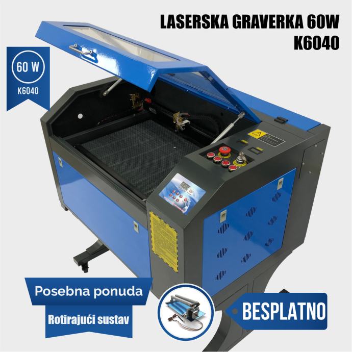LASERSKI GRAVER K6040 60W EFR 1200 CL – LASERSKA CIJEV 60 W
