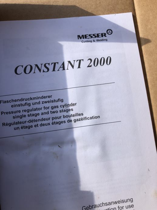 Messer Reducir ventil kisik Constant 2000