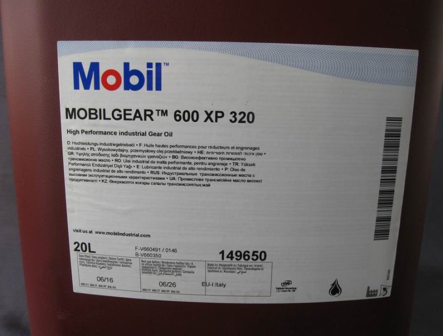 Mobil mobilgear 600 XP 320 ulje za industrijske reduktore