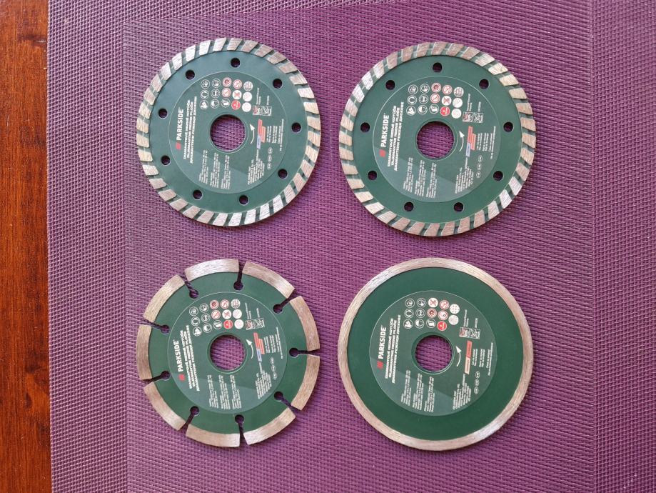 Parkside dijamatne rezne ploče-diskovi set 4kom
