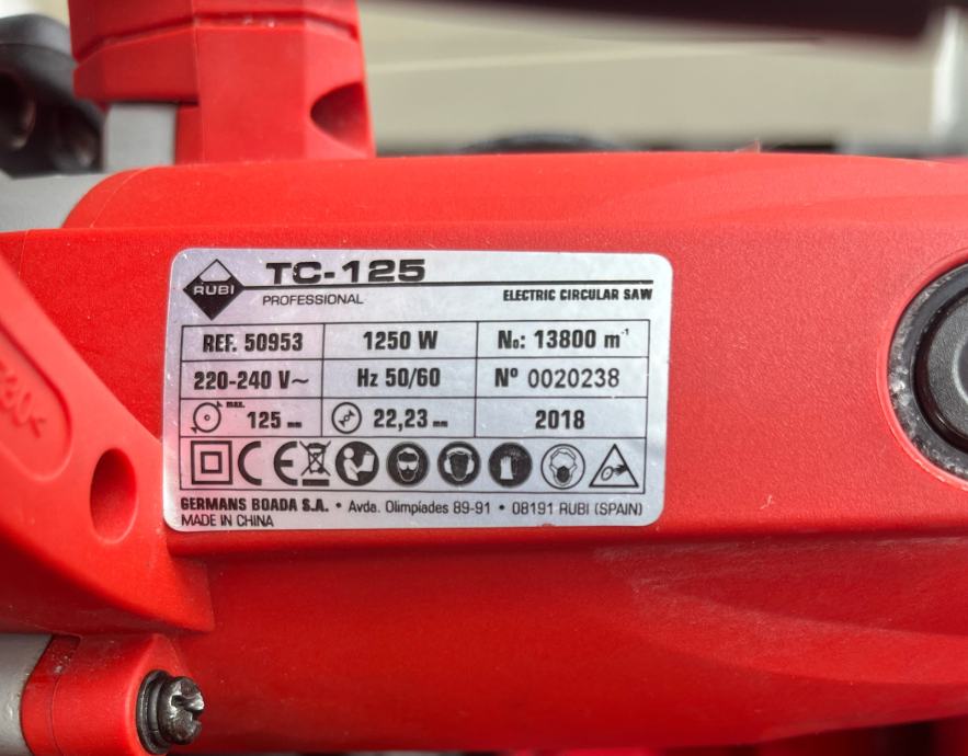 Rubi TC 125 Rucni cikular za plocice-kamen