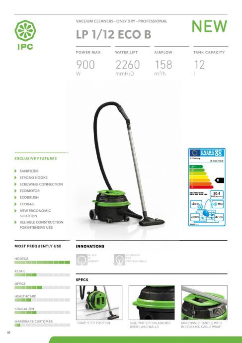 Profesionalni usisavač IP Cleaning ( IPC ) LP 1/12 ECO