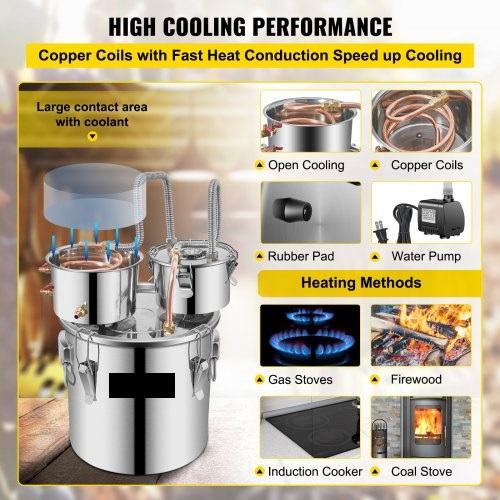 Kazan za rakiju destilator alkohola fermentator 20L i 30L