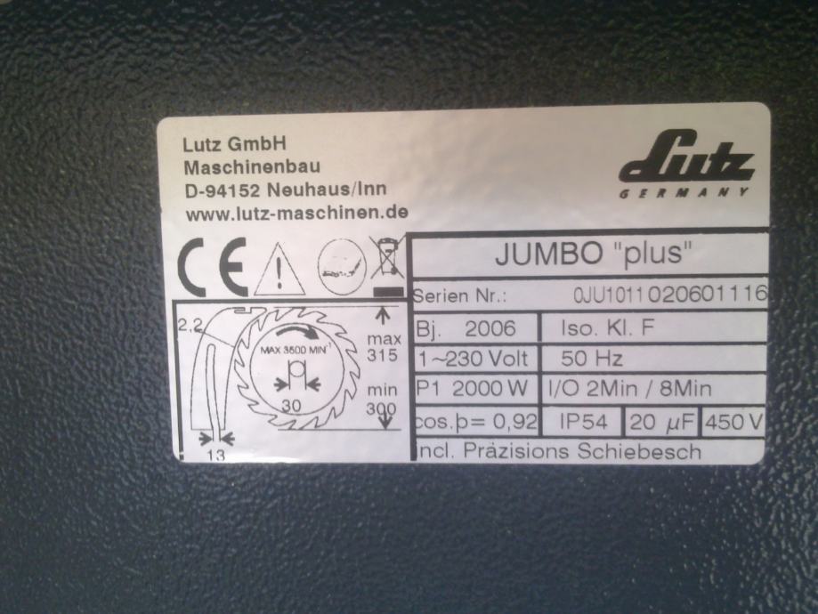 Cirkular LUTZ GERMANY, JUMBO plus