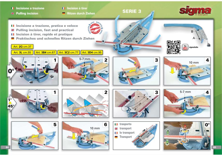 Sigma rezač keramičkih pločica SERIJA 3, 3D4 95cm