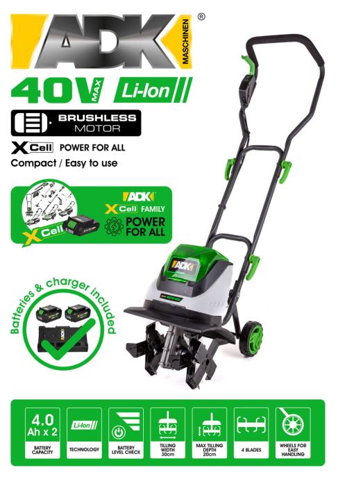 ADK AKUMULATORSKA KOPAČICA 40V/30 SF8G601 2 x 4.0 Ah Xcell