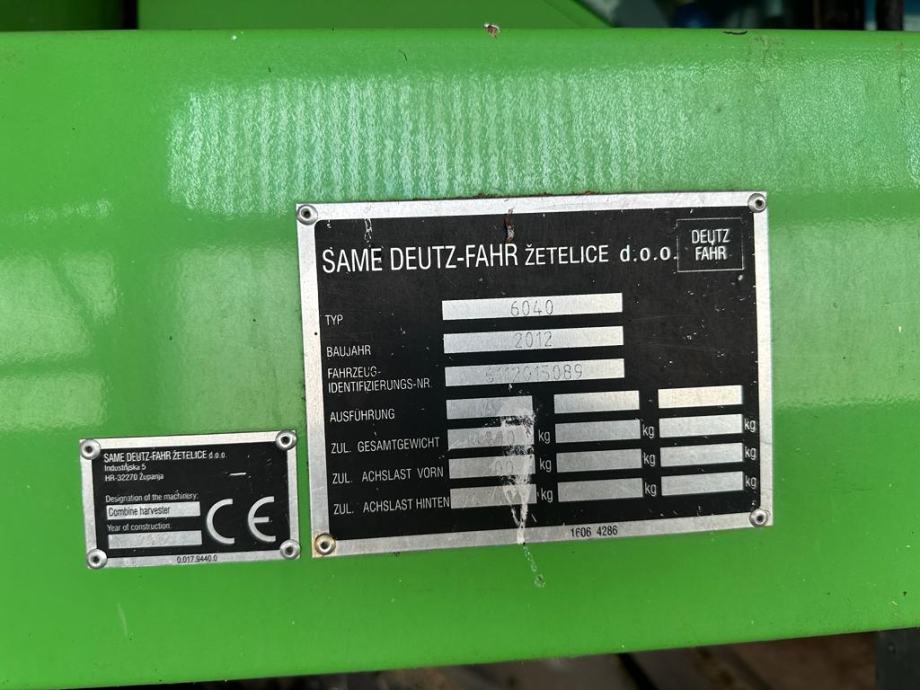 Kombajn Deutz-Fahr 6040 HTS