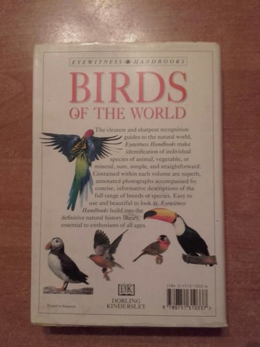 EYEWITNESS HANDBOOK:BIRDS OF THE WORLD VISUAL GUIDE (PTICE SVIJETA)