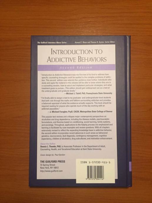 Introduction to Addictive Behaviors, Second Edition, Dennis L. Thombs