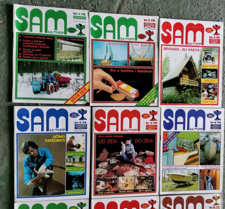 ČASOPIS SAM SVOJ MAJSTOR 1978. GODINA-komplet godište-12 brojeva