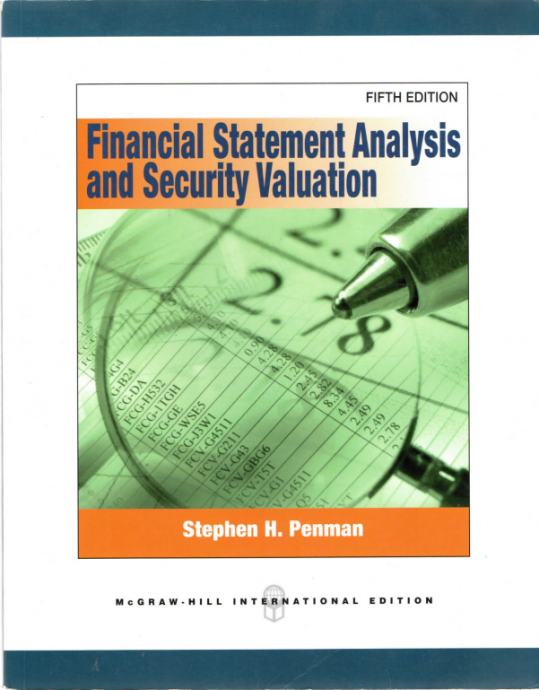 Financial Statement Analysis And Security Valuation Financial Statement Analysis And Security Valuation