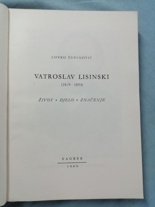 Lovro Županović – Vatroslav Lisinski (1819-1854) (B72)