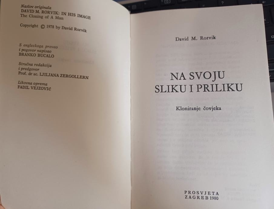 NA SVOJU SLIKU I PRILIKU (KLONIRANJE ČOVJEKA) - David M. Rorvik