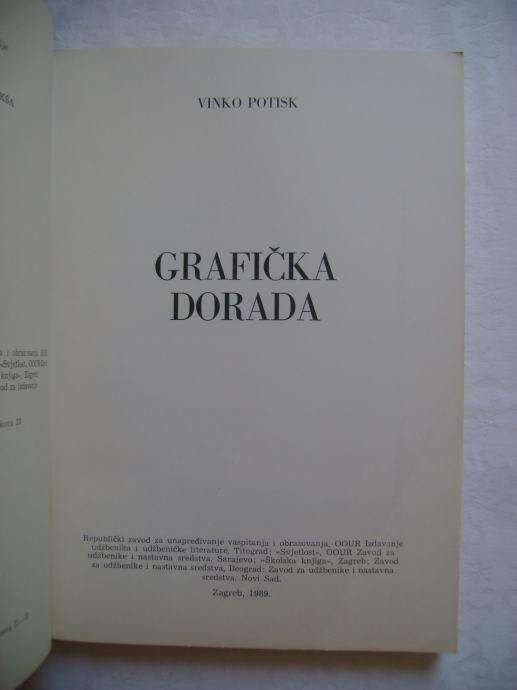 Vinko Potisk - Grafička dorada - 1989.
