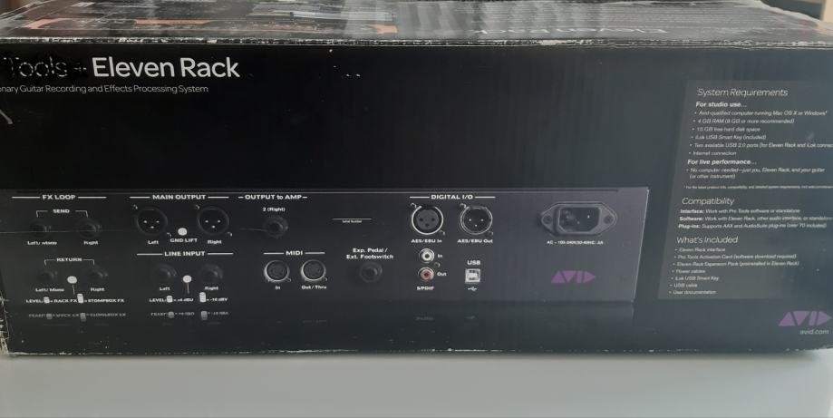 AVID DigiDesign Eleven Rack 11 GITARSKI PROCESOR, MultiEfekt, MIC Pre