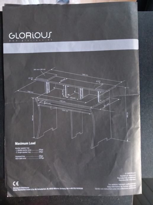 Glorious Workbench Smart Series stol za kućni studio