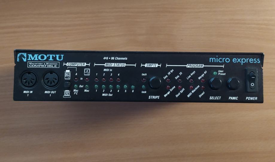 motu micro express midi interface