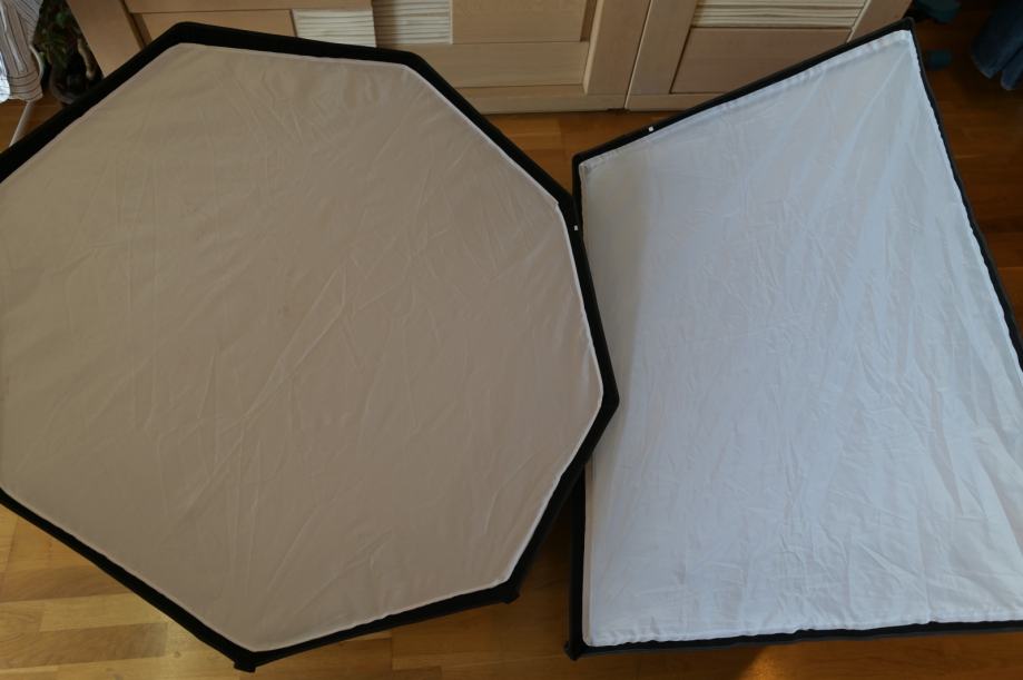 Studijski softbox paket s gridovima, Oktogonalni 120 cm i čeverokutni