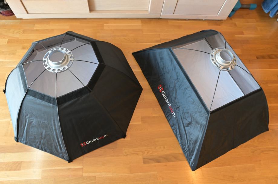 Studijski softbox paket s gridovima, Oktogonalni 120 cm i čeverokutni