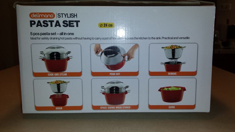 DELIMANO - SET POSUĐA ZA TJESTENINU - 5 DJELNI